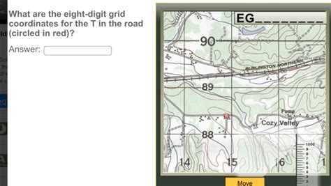 Solved What Are The Eight Digit Grid Coordinates For The T In The Road