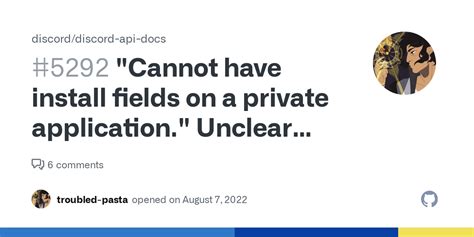 Cannot Have Install Fields On A Private Application Unclear Error Message Needs Re Wording