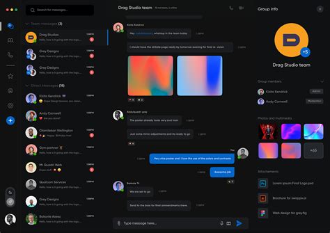 Messenger Dashboard App Ui On Behance