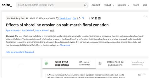 Effects Of Shoreline Erosion On Salt Marsh Floral Zonation