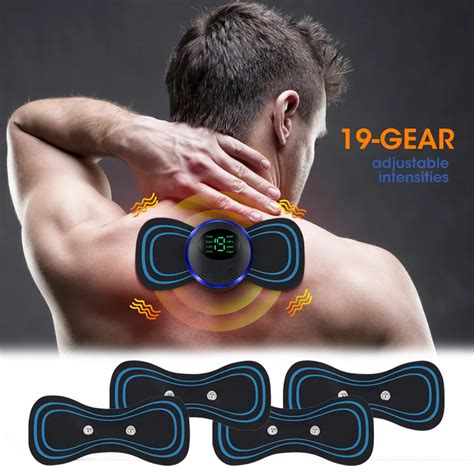 Portable Slim Equipment Electric Ems Neck Massager 8 Mode Cervical Massage Patch Shoulder Leg