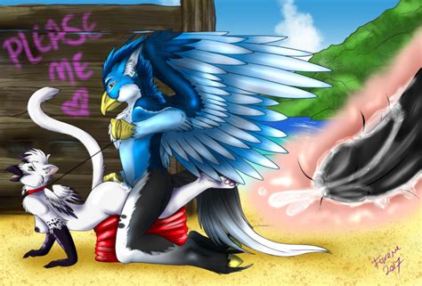 Rule 34 2017 All Fours Avian Beach Beak Blue Feathers Breasts Collar