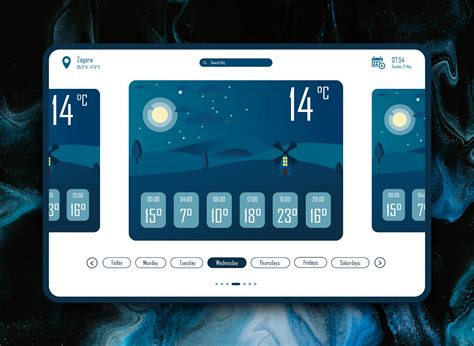 Weather Web Site On Behance Ui Ux Design Site Design Weather Sites