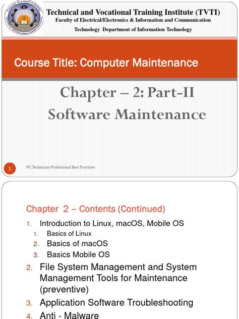 Cha 2 Software Maintenance Part Ii Pdf Operating System File System