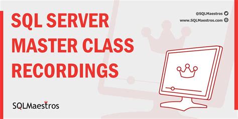 Sqlmaestros Sql Server Master Class Content At Your Facebook