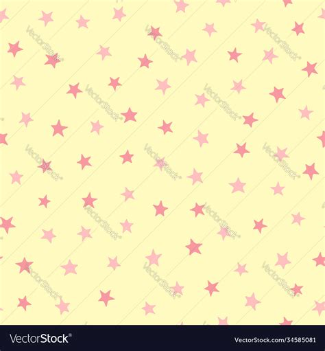Cute Girly Seamless Pattern With Repeating Stars Vector Image
