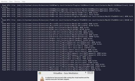 A Critical Error Has Occurred While Running The Virtual Machine