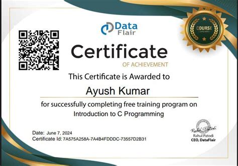 ayush kumar on linkedin finally completed my c programming language