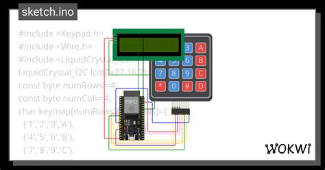KEYPAD DISPLAYING NUMBERS Wokwi ESP32 STM32 Arduino Simulator