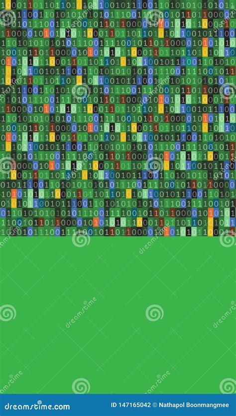 Binary Code Computer Matrix Background Art Design Digits On Screen
