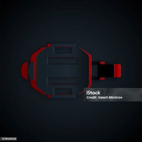 종이 절단 자전거 페달 아이콘 검은 배경에 격리 종이 아트 스타일 벡터 3차원 형태에 대한 스톡 벡터 아트 및 기타 이미지 3차원 형태 강철 검은색 Istock