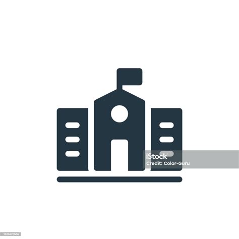 학교 아이콘입니다 웹 사이트 디자인 및 모바일 앱 개발 인쇄를위한 글리프 학교 아이콘 흰색 배경에 고립 된 교육 컬렉션의 학교 아이콘 가방에 대한 스톡 벡터 아트 및 기타