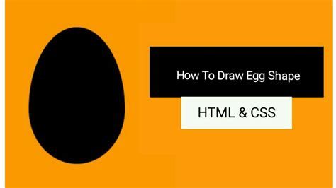 How To Make Egg Shape In Html And Css Youtube