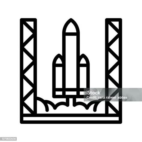라인 스타일로 발사 장소 벡터와 우주 관련 우주선 또는 로켓 발사 0명에 대한 스톡 벡터 아트 및 기타 이미지 0명 과학