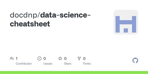 Github Docdnpdata Science Cheatsheet