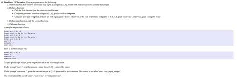 Solved 48 Due Date 23 November Write A Program To Do The