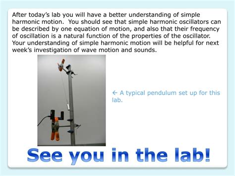 PPT Lab 10 Simple Harmonic Motion PowerPoint Presentation Free Download ID 2649026