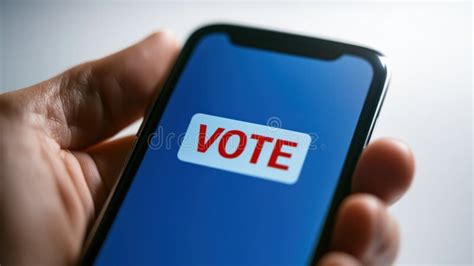 Voter Engaging With Mobile Voting Application Ahead Of The Elections