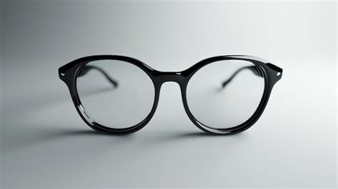 Black Plastic Framed Glasses With Round Lenses On A White Background