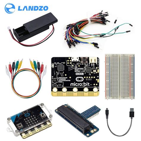 Micro Bit Board Micro Bit Starter Kit Microbit Board Casealligator Clips Expanding Board Used