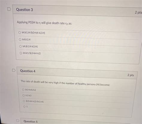 solved question 1 1 pts the pseudo steady state hypothesis