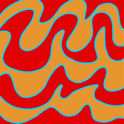 Liquid Swirl Flow Groovy Stripe Y2k Pattern Stock Illustration
