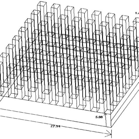 Temperature Profiles Over An Array Of Pin Fin Heat Sinks Using A Download Scientific Diagram