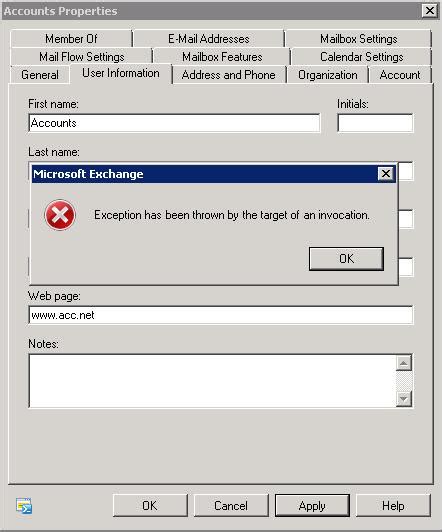 Solved Microsoft Exchange Exception Has Been Thrown By The Target Of An Invocation Experts
