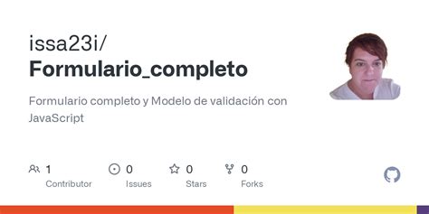 Github Issa23iformulariocompleto Formulario Completo Y Modelo De