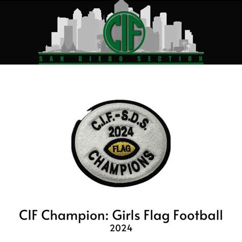 Cif Champions Girls Flag Football 2024 Cif San Diego Section Online