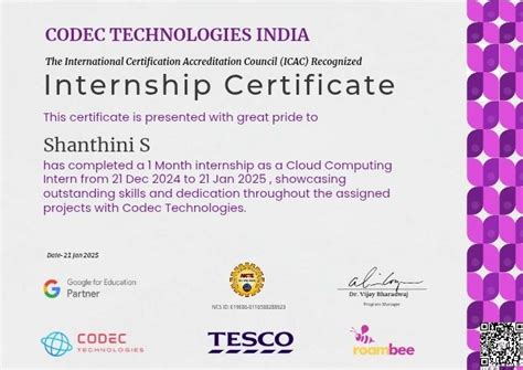 Cloudcomputing Codectechnology Gratitude Skillsgrowth Cloudinternship