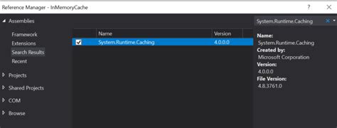 Implement In Memory Caching In Net