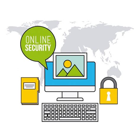 Premium Vector Online Security Flat Line Icons