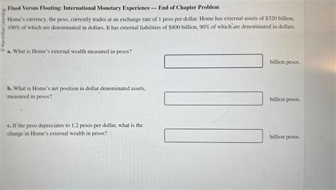 Solved Fixed Versus Floating International Monetary