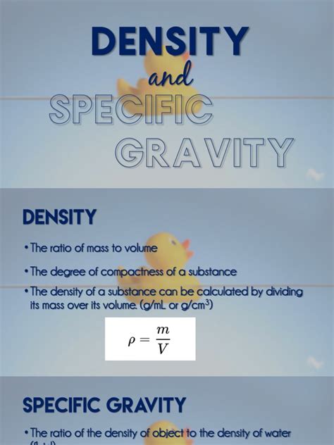 Density And Specific Gravity Pdf