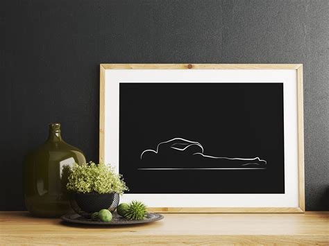Erotic Nude Print Body Outline Body Contour Line Art Etsy