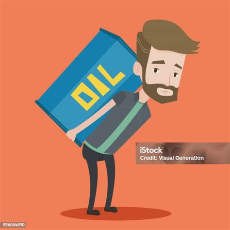 오일 배럴 벡터 일러스트레이션을 들고 있는 남자 가솔린에 대한 스톡 벡터 아트 및 기타 이미지 가솔린 금융 급유 Istock