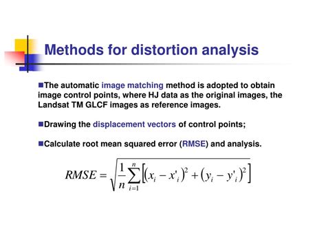 Ppt Hj 1a B Ccd Imagery Geometric Distortions And Precise Geometric Correction Accuracy