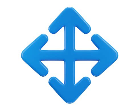 3d Move Arrow Icon Illustration 41463859 Png