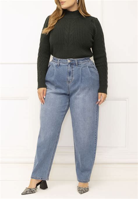 Eloquii Elements Bustier Detail Knit Sweater Eloquii