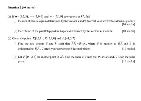 Solved A If U V And W Are Vectors Chegg Com