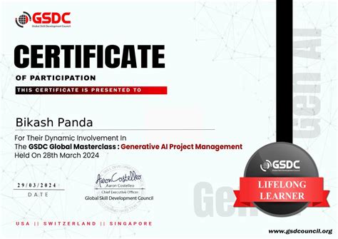 Bikash Panda On Linkedin Gsdc Global Masterclass Of Generative Ai