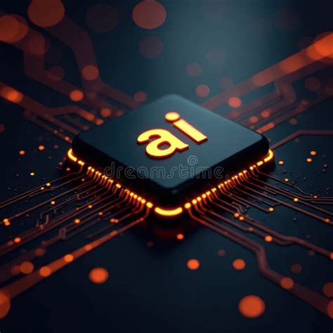 Exploring Intricate Design Artificial Intelligence Microchip Stock