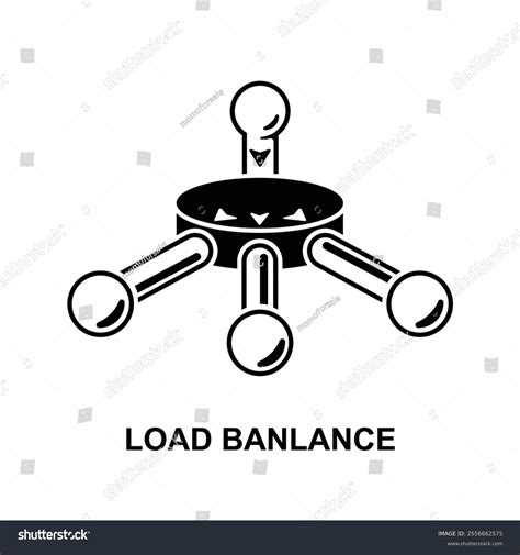 Load Balance Iconload Balancing Distributed Network Stock Vector