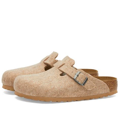 Birkenstock Boston Clog Sandcastle Wool Birkenstock