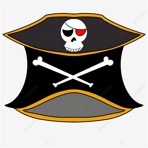 黑色海盜剪貼畫 黑海盜帽子 黑頭海盜帽 頭部有護目鏡素材圖案，psd和png圖片免費下載