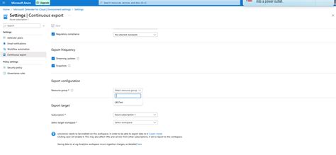 Defender For Cloud Azure Continous Export To Log Analytics Workspace