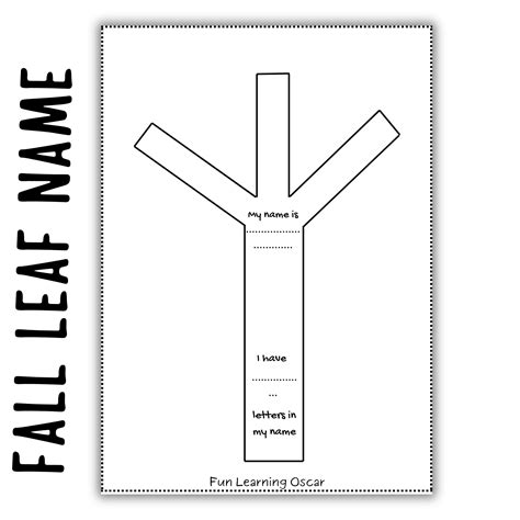 Fall Leaf Name Leaf Name Craft Fall Activity Craft Back To School