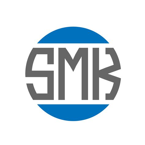 Smk Letter Logo Design On White Background Smk Creative Initials