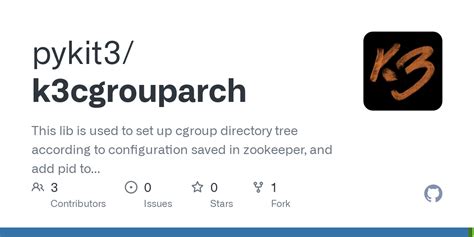 Github Pykit3k3cgrouparch This Lib Is Used To Set Up Cgroup